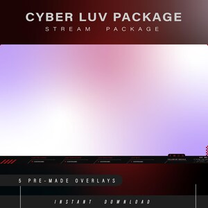 Cyber Y2k Twitch Pack - Animated Minimal Stream Pack - Streaming Scenes ...