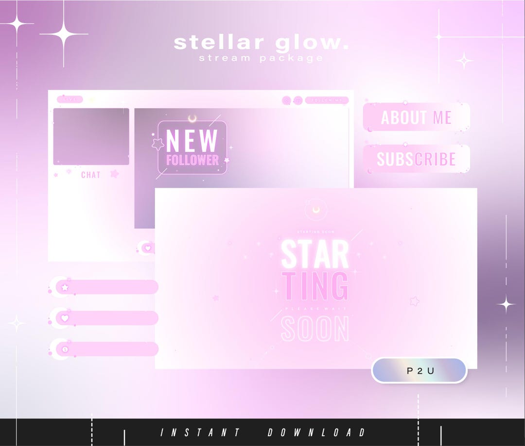 Stellar Glow - Twitch Pack - Animated Stream Pack - Streaming Scenes ...