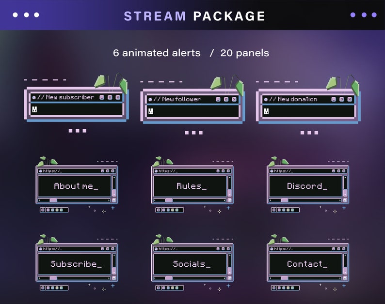 Twitch Package Animated Stream Pack Streaming Scenes - Etsy
