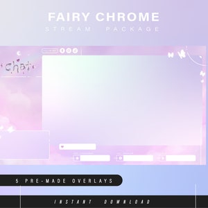 Fairy Chrome - Stream Package - Streaming Scenes - Twitch Overlay - Animated Screens - Twitch ...