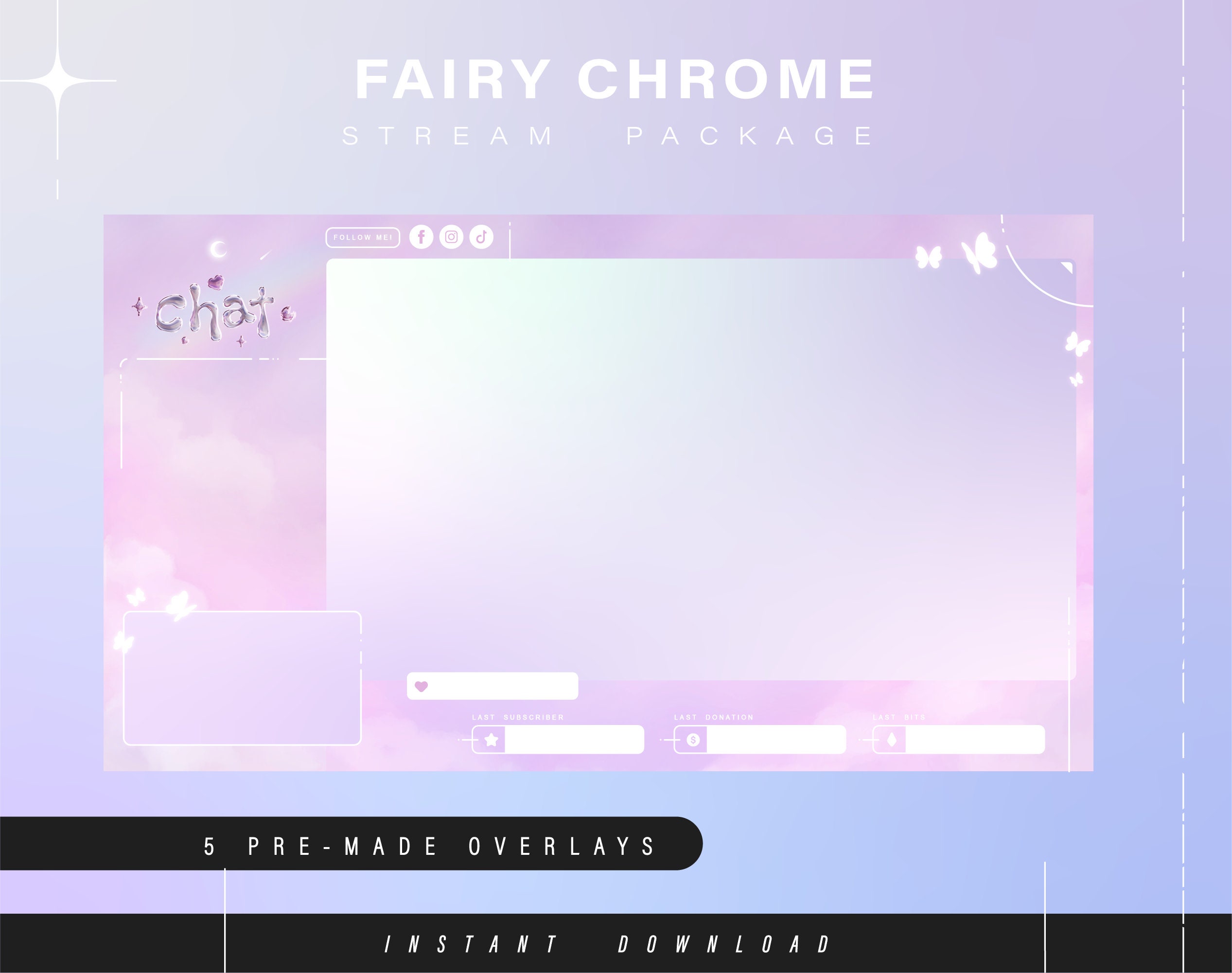 Fairy Chrome - Stream Package - Streaming Scenes - Twitch Overlay ...