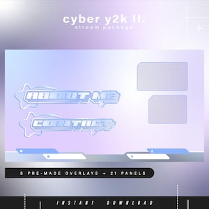 Cyber Y2k II - Twitch Pack - Animated Stream Pack - Streaming Scenes ...