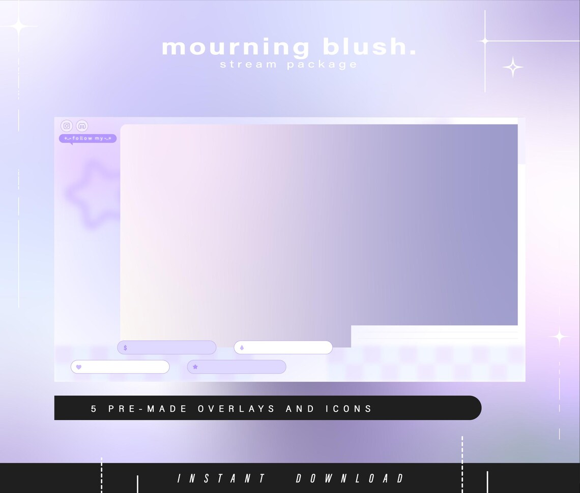Mourning Blush - Twitch Pack - Animated Stream Pack - Streaming Scenes ...