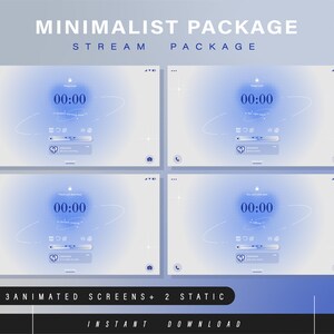 Minimal Twitch Pack - Animated Minimal Stream Pack - Streaming Scenes ...