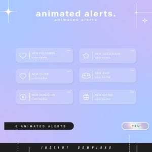 6x Animated Notification Alerts - Animated Alerts for Twitch ...