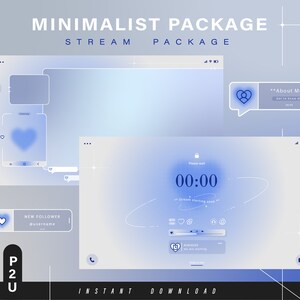 Minimal Twitch Pack Animated Minimal Stream Pack Streaming Scenes ...