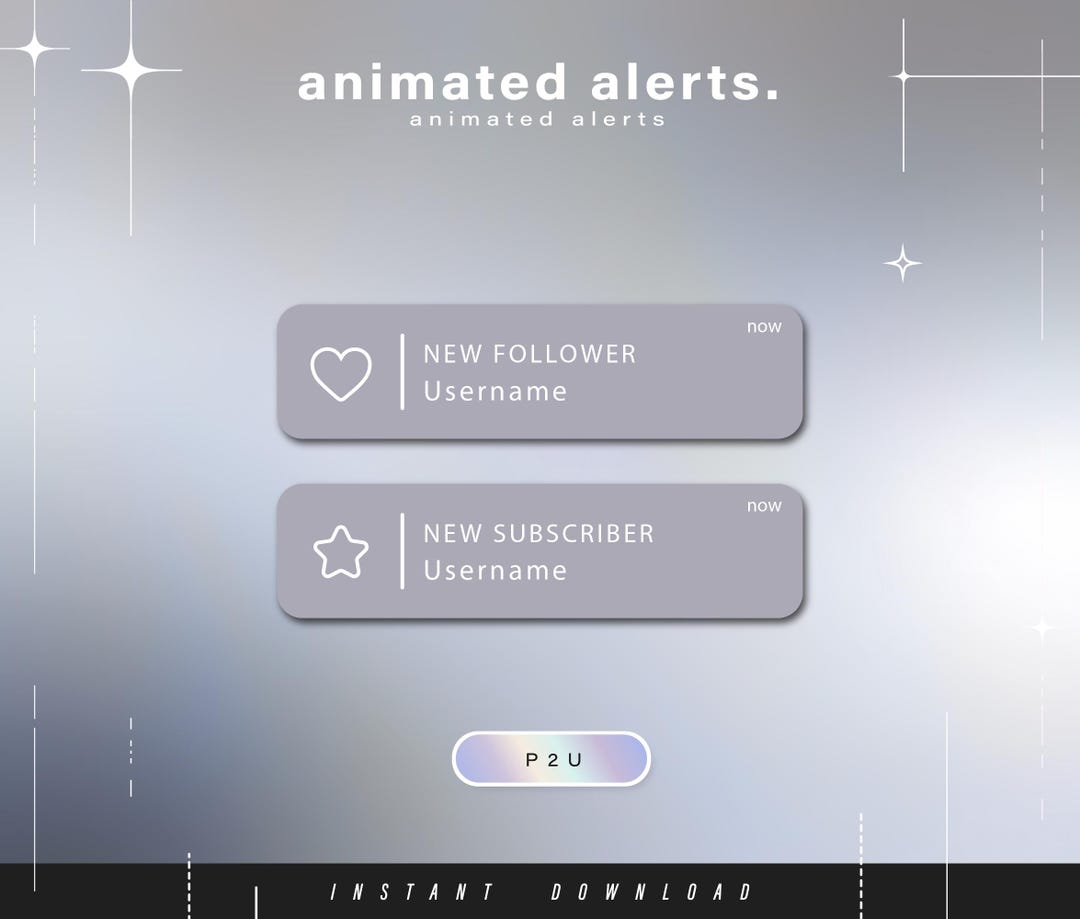 6x Animated Notification Alerts - Animated Alerts for Twitch ...