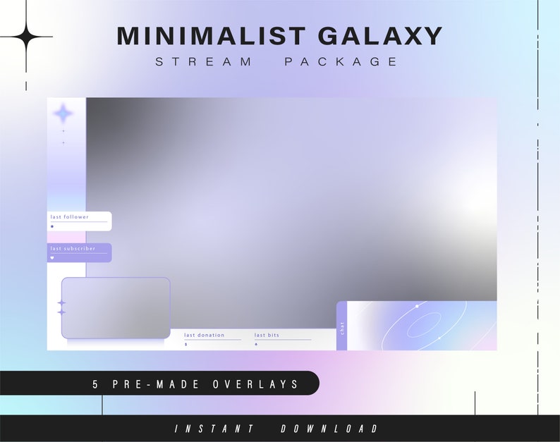 Minimal Twitch Pack - Animated Minimal Stream Pack - Streaming Scenes ...