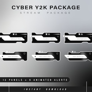 Bunny Cyber Y2k - Twitch Pack - Animated Stream Pack - Streaming Scenes ...