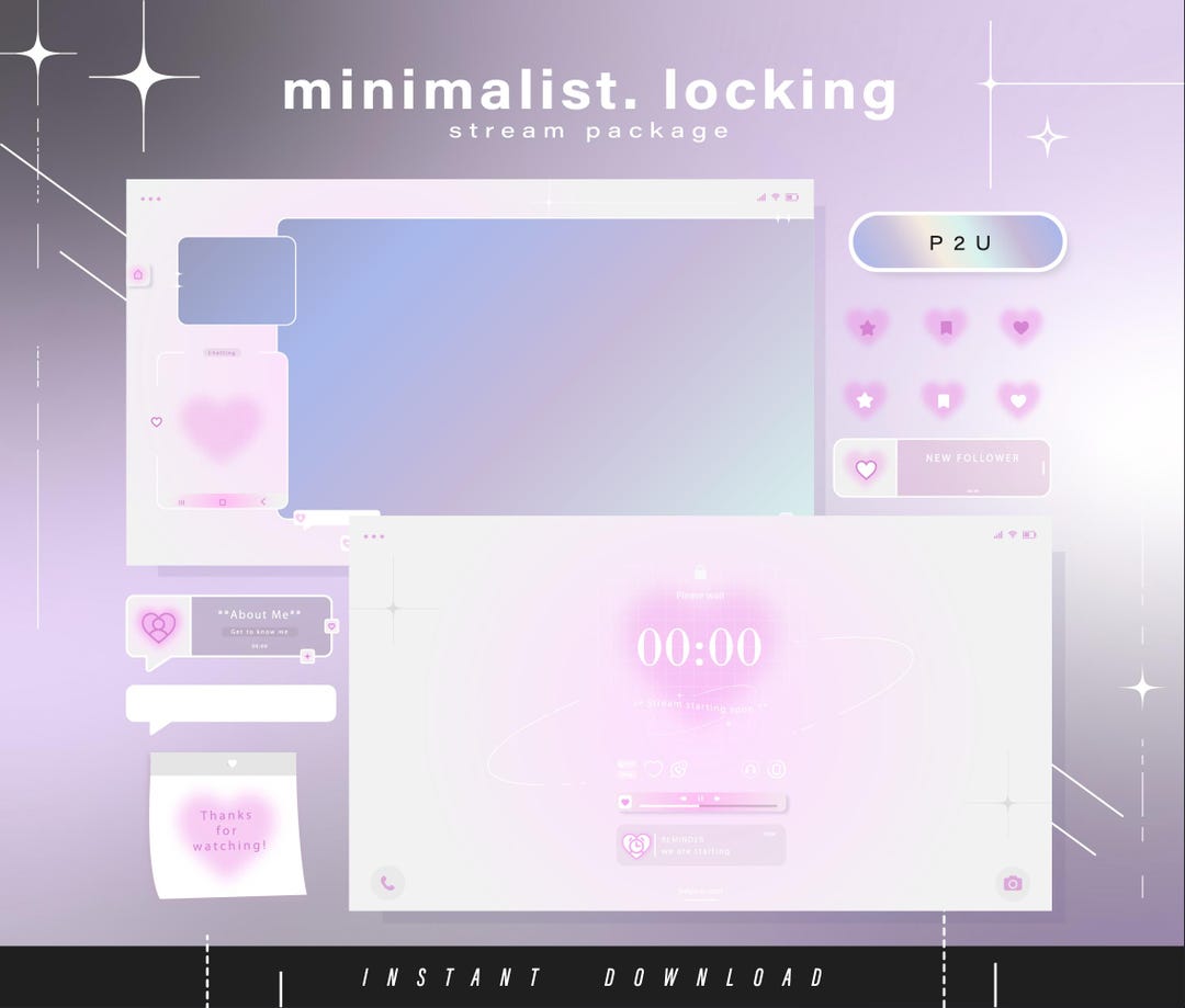 Minimal Twitch Pack - Animated Minimal Stream Pack - Streaming Scenes ...