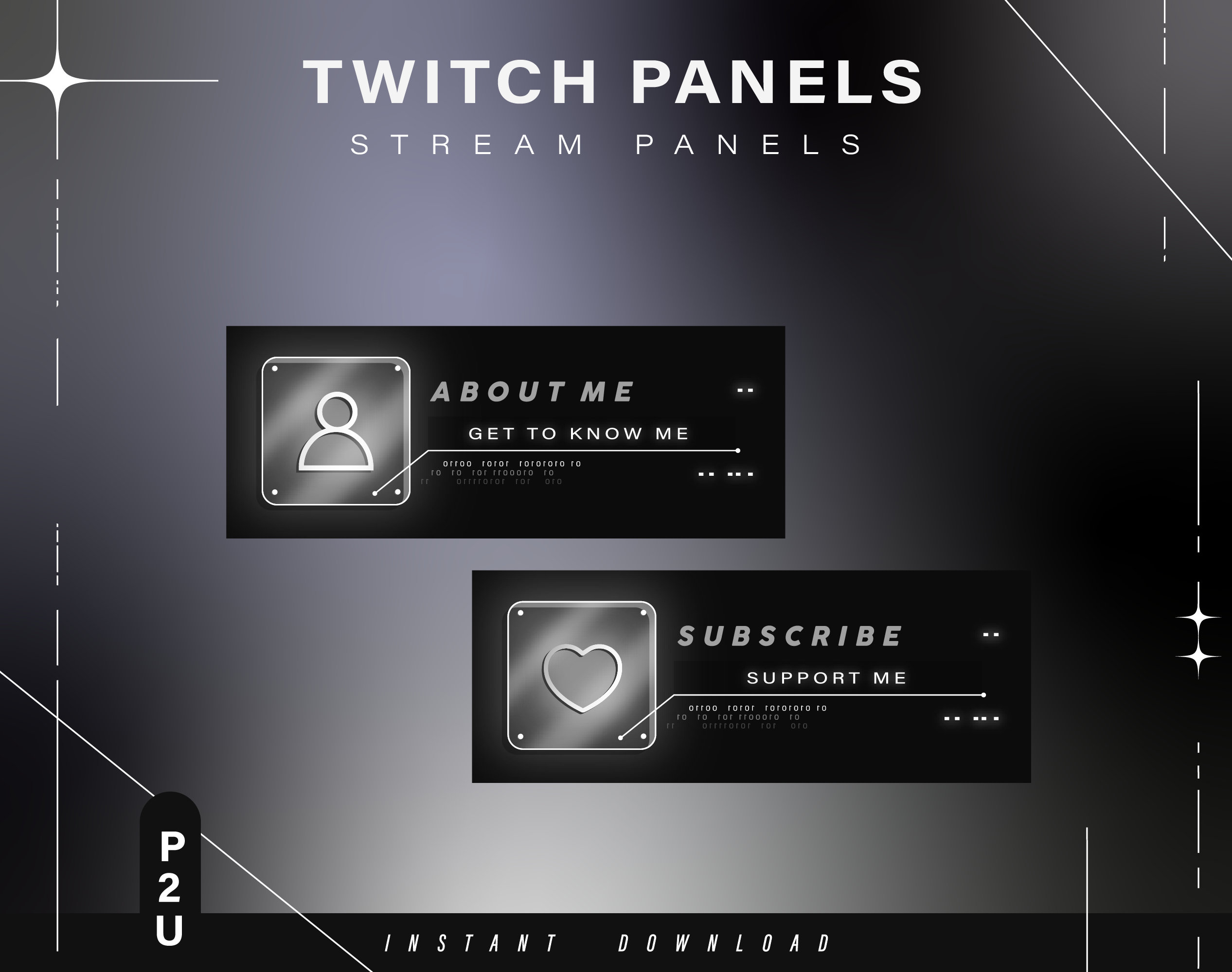 Cyber Panels for Twitch Cyber Panels Twitch Panels Panels Aesthetic ...
