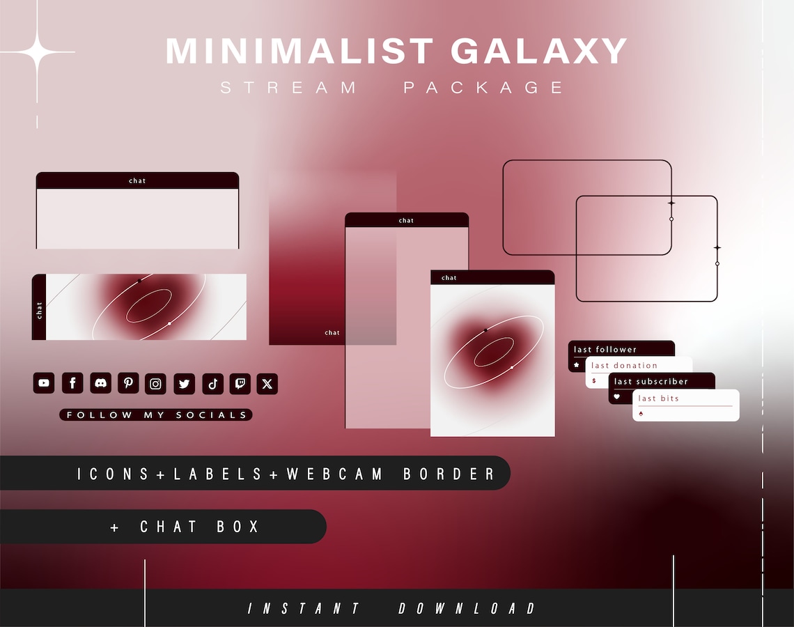 Minimal Twitch Pack - Animated Minimal Stream Pack - Stream Twitch ...