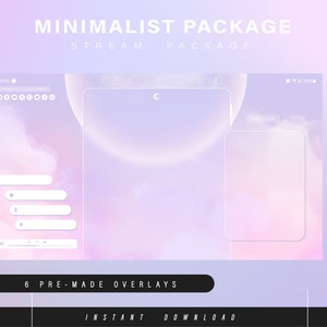 Minimal Twitch Pack - Animated Minimal Stream Pack - Streaming Scenes ...