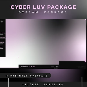 Cyber Y2k Twitch Pack - Animated Minimal Stream Pack - Streaming Scenes ...
