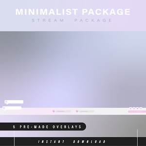 Minimal Twitch Pack - Animated Minimal Stream Pack - Streaming Scenes ...