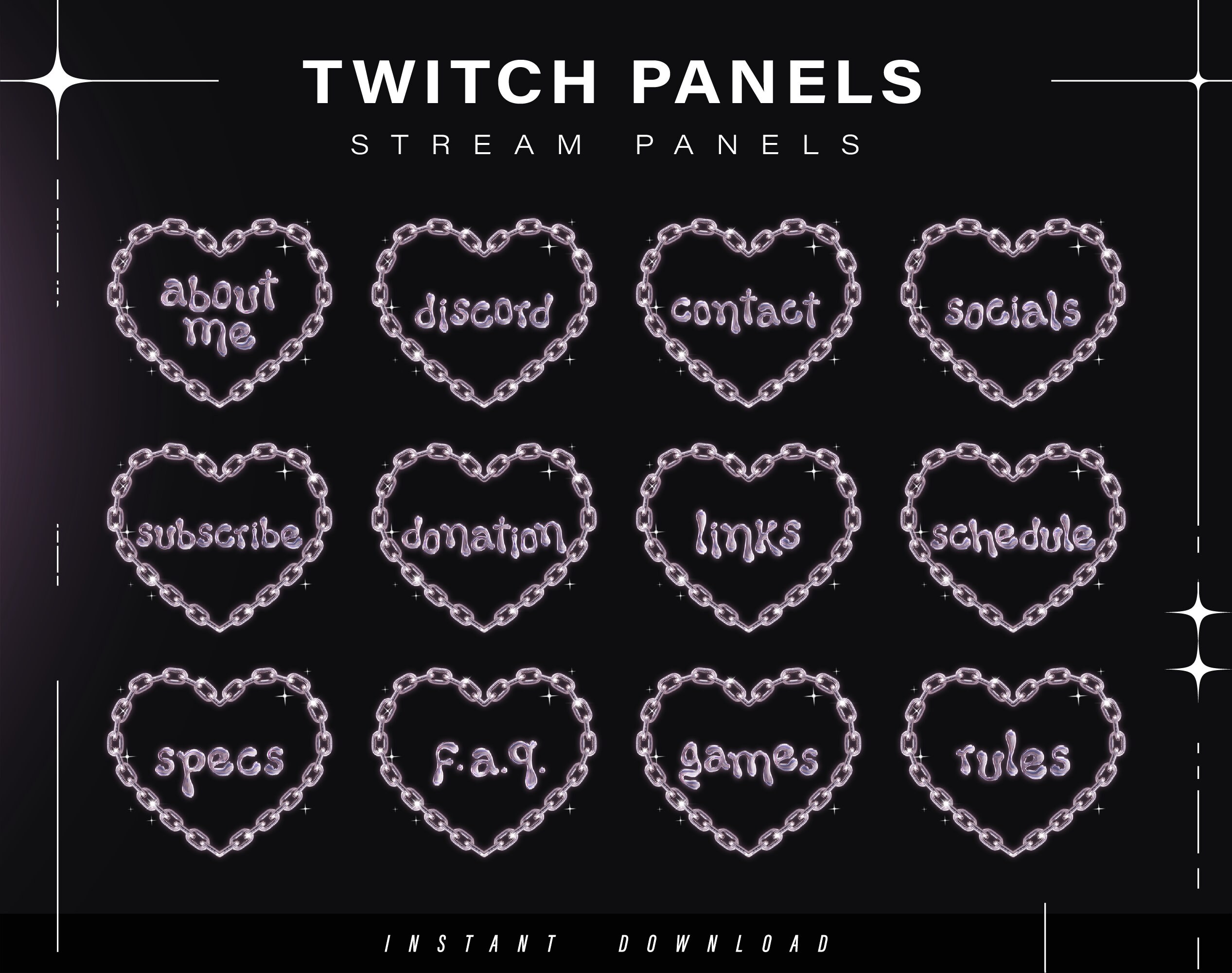 Panels for Twitch Heart Panels Twitch Panels Panels Aesthetic Panels ...