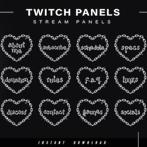 Panels for Twitch - Heart Panels - Twitch Panels - Panels Aesthetic ...