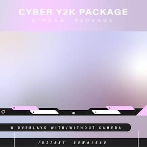 Cat Cyber Y2k - Twitch Pack - Animated Stream Pack - Streaming Scenes ...