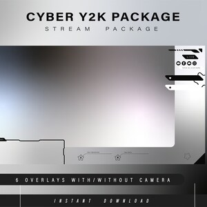 Cyber Y2k Twitch Pack - Animated Minimal Stream Pack - Streaming Scenes ...