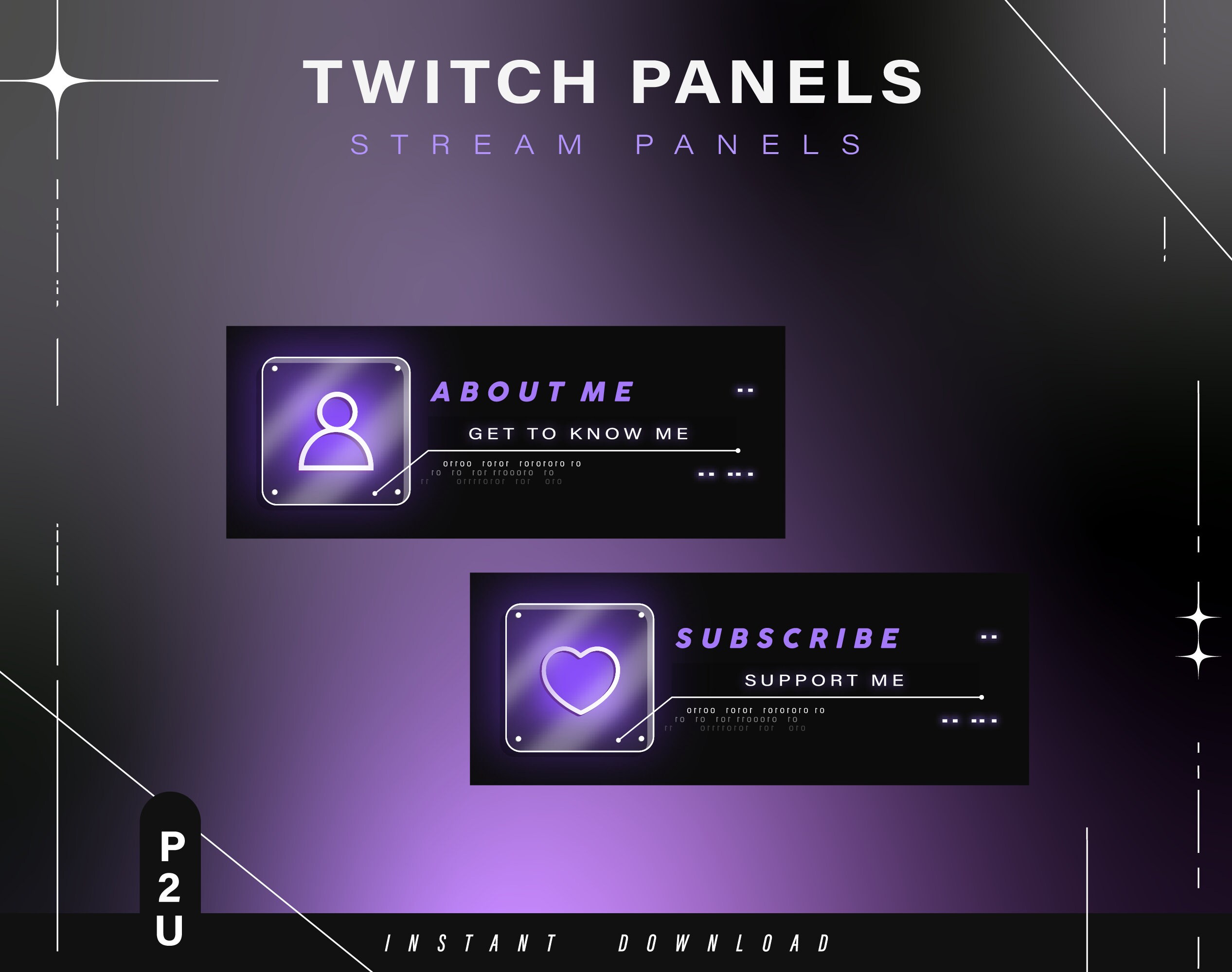 Cyber Panels for Twitch Cyber Panels Twitch Panels Panels Aesthetic ...