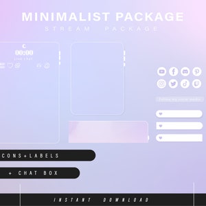 Minimal Twitch Pack - Animated Minimal Stream Pack - Streaming Scenes ...