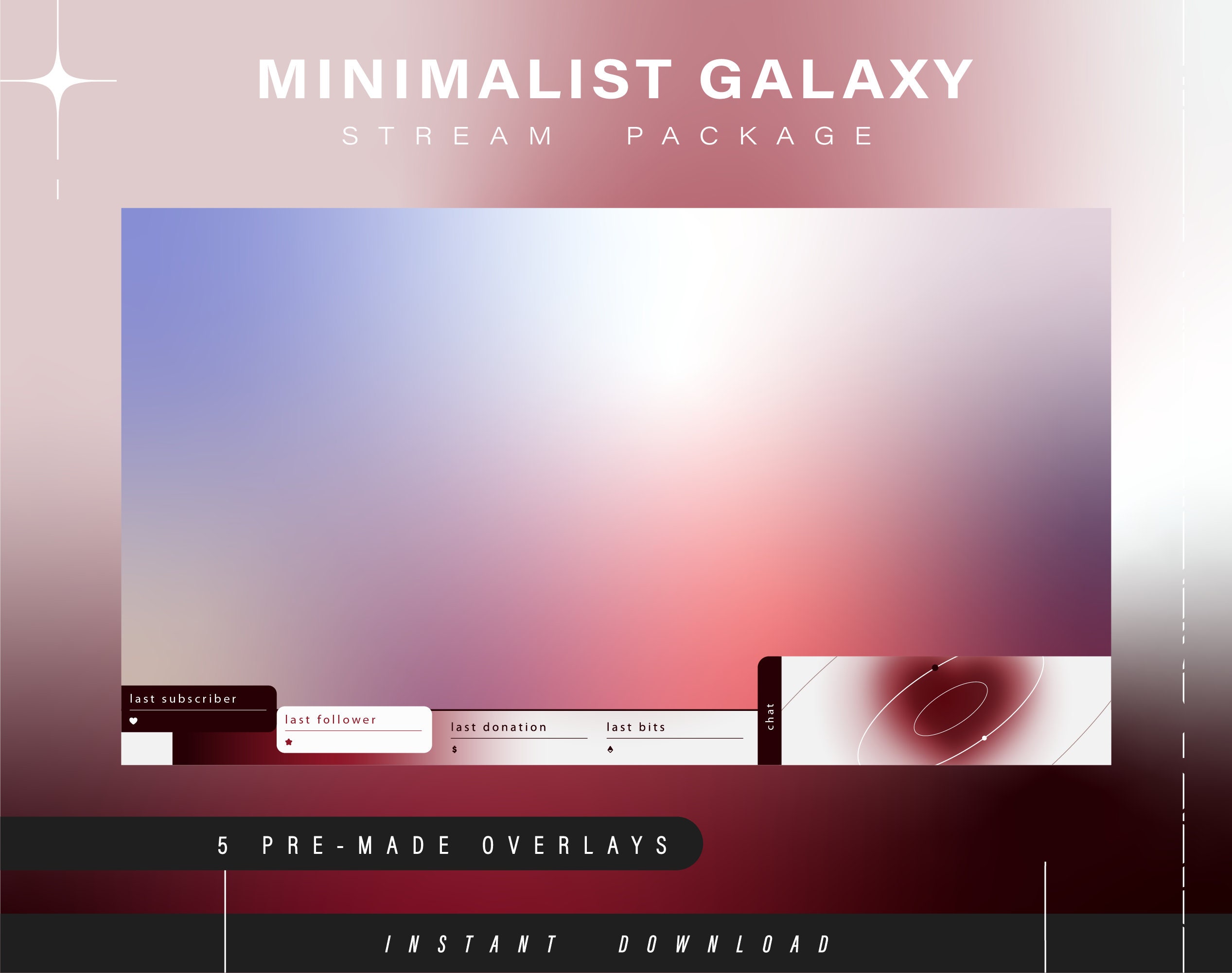 Minimal Twitch Pack Animated Minimal Stream Pack Stream Twitch ...