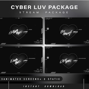 Cyber Y2k Twitch Pack - Animated Minimal Stream Pack - Streaming Scenes ...