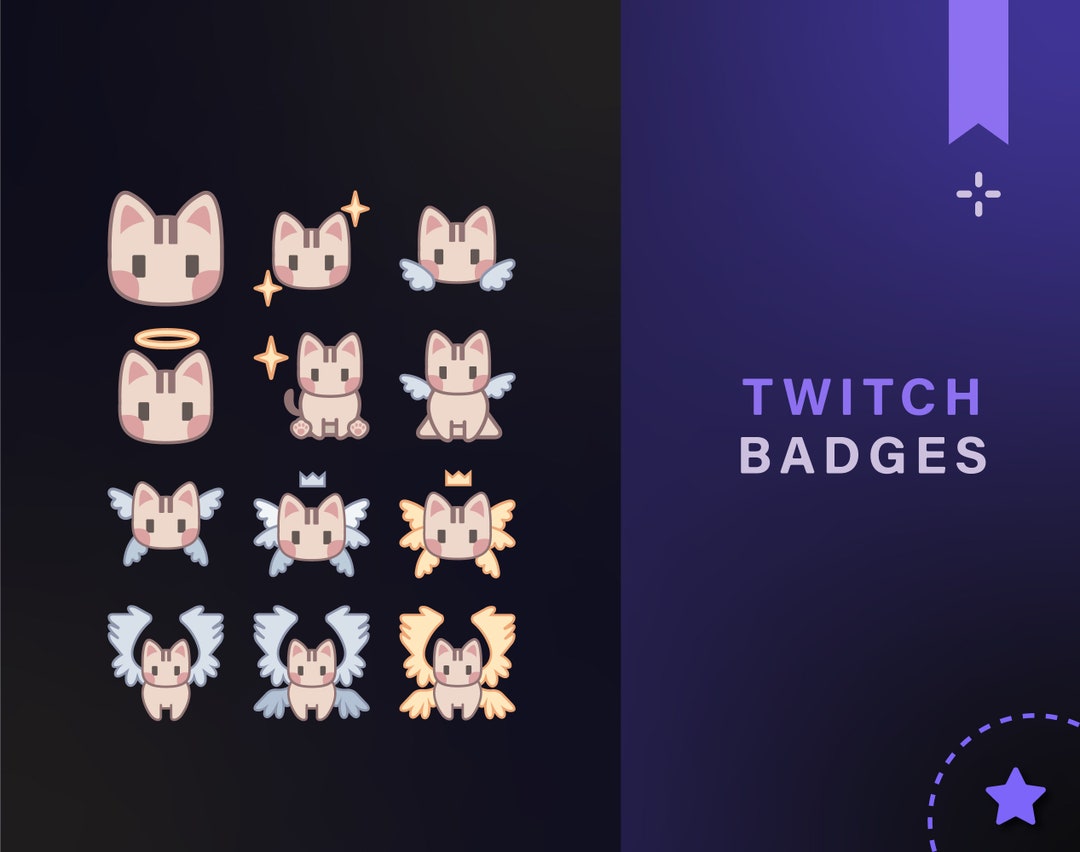 Twitch Sub Badges / Cute Badges / Premade / Twitch Sub Badges / Kawaii ...
