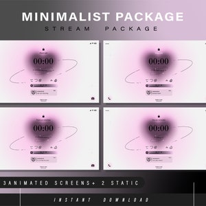 Minimal Twitch Pack - Animated Minimal Stream Pack - Streaming Scenes ...