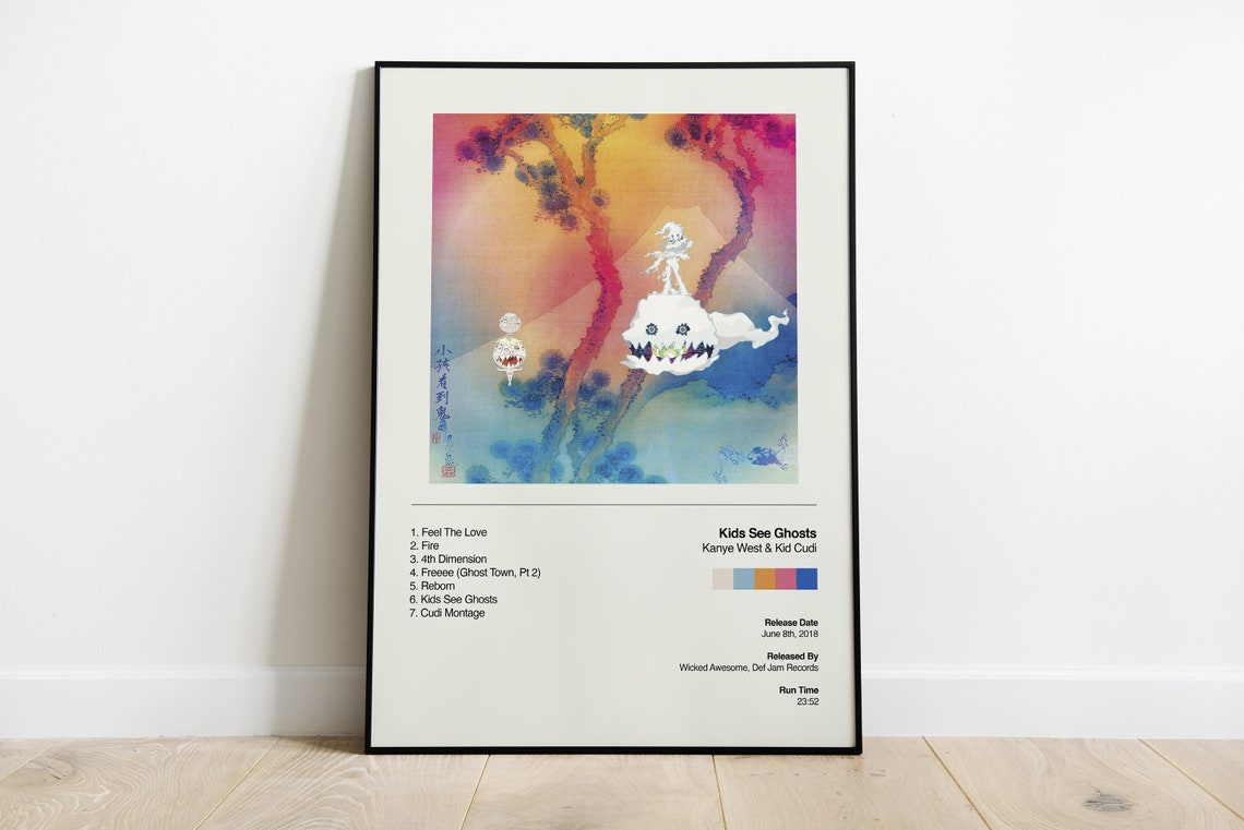 Kids See Ghosts Poster KSG Album Cover Poster Kid Cudi | Etsy