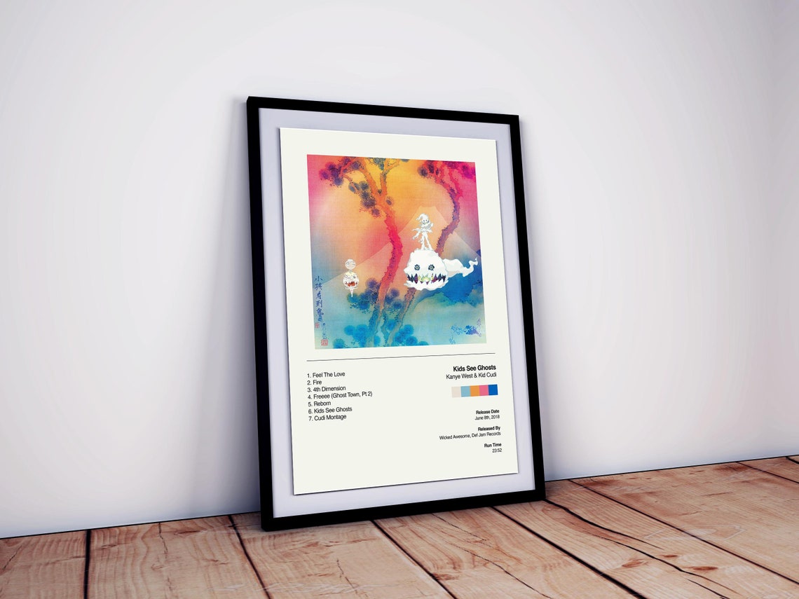 Kids See Ghosts Poster KSG Album Cover Poster Kid Cudi | Etsy