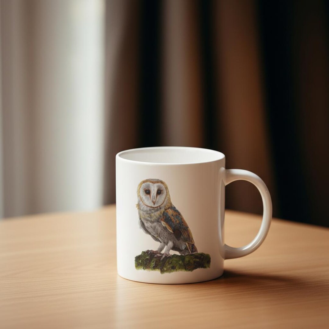 Barn Owl Mug – Symbol of Calm, Wisdom & Quiet Strength | Hand-drawn ...