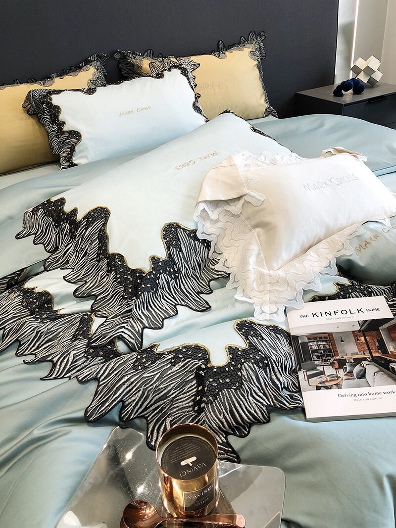 French Light Luxury 100 Counts Lenzing Tencel Four-piece Set Solid ...