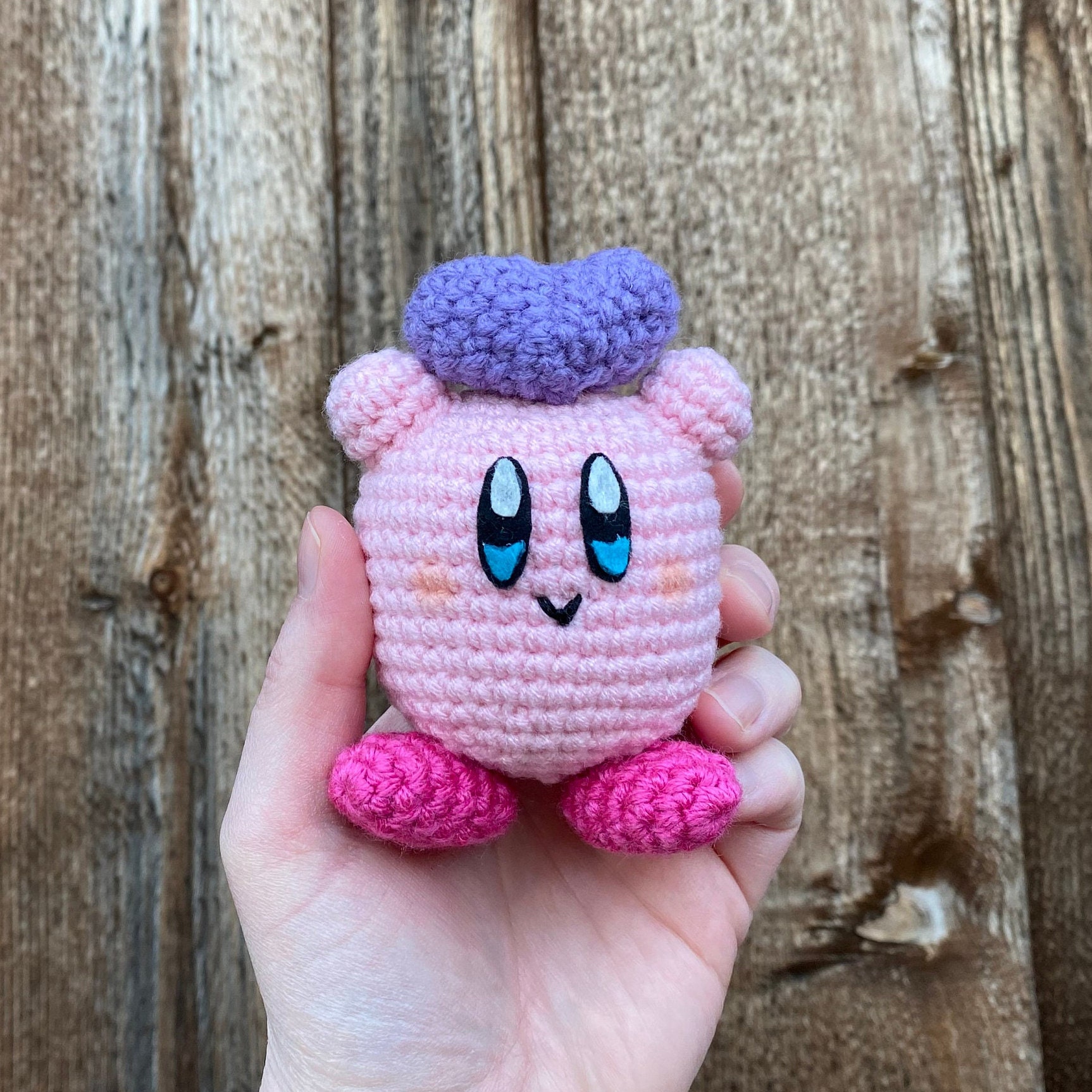 Kirby Inspired Plushie Crochet Kirby Stuffed Kirby Kirby Amigurumi - Etsy