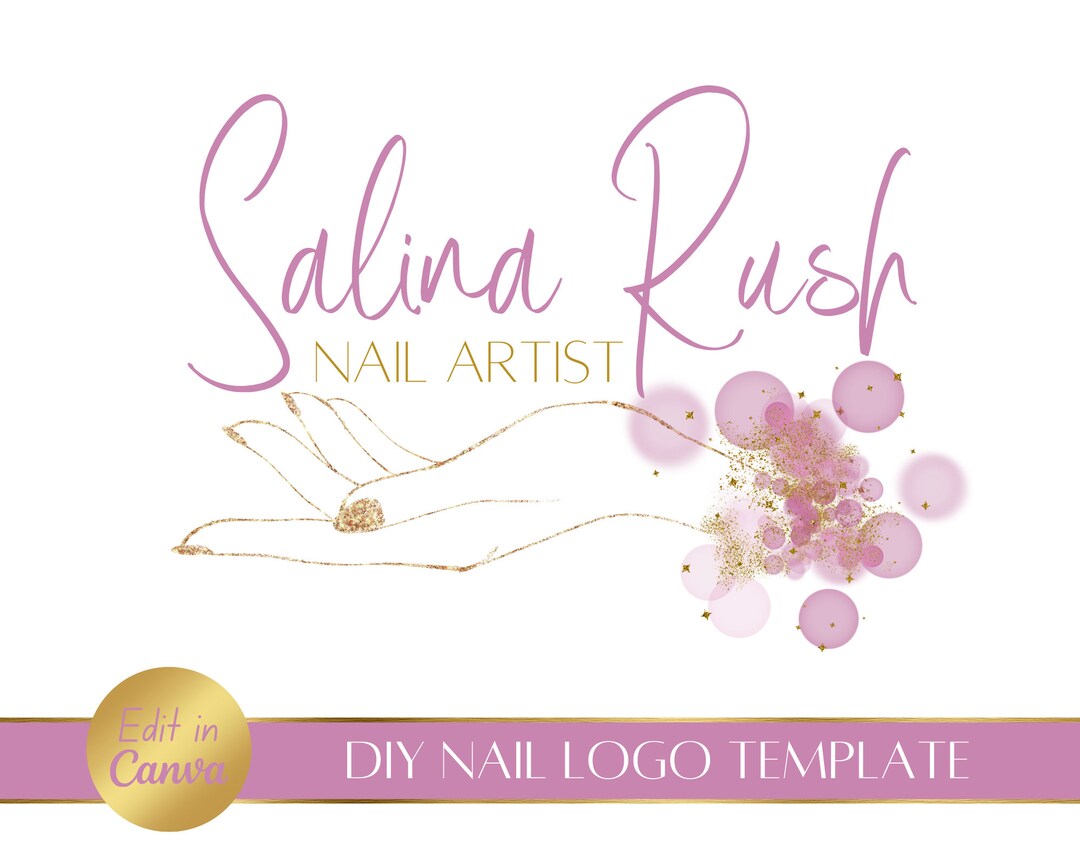 DIY Nail Logo Design Template Signature Logo Beauty Logo Nail Tech Logo ...