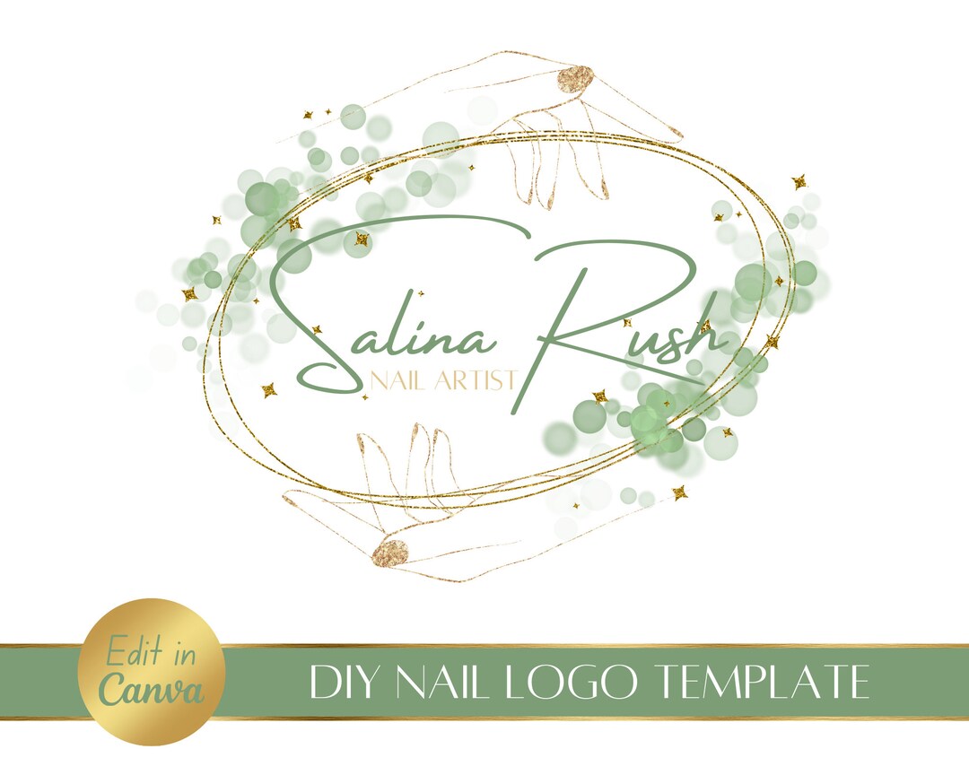 DIY Nail Logo Design Template Signature Logo Beauty Logo - Etsy