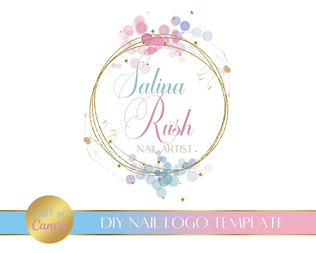 DIY Nail Logo Design Template Signature Logo Beauty Logo Nail Tech Logo ...