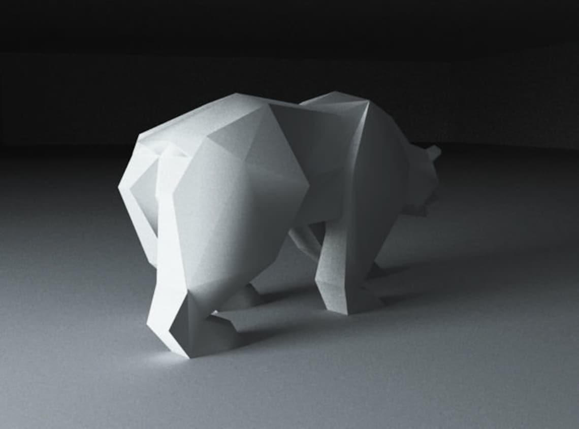 STL Bear Low Poly 3D Print Model - Etsy