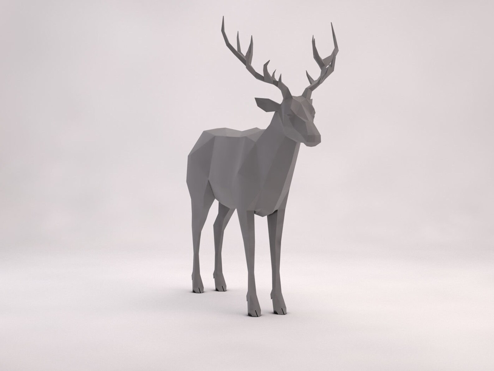 STL Deer Low Poly 3D Print Model | Etsy