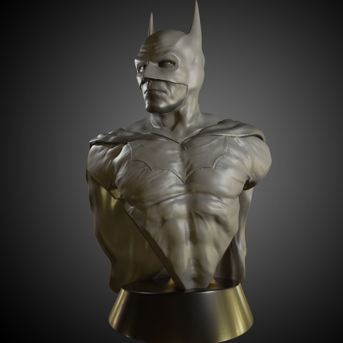 Stl Batman High Quality 3d Print Bust Model Diorama Etsy