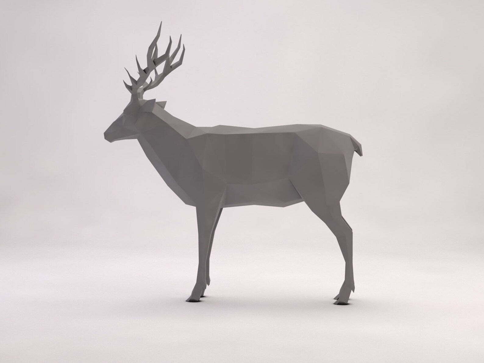 STL Deer Low Poly 3D Print Model | Etsy