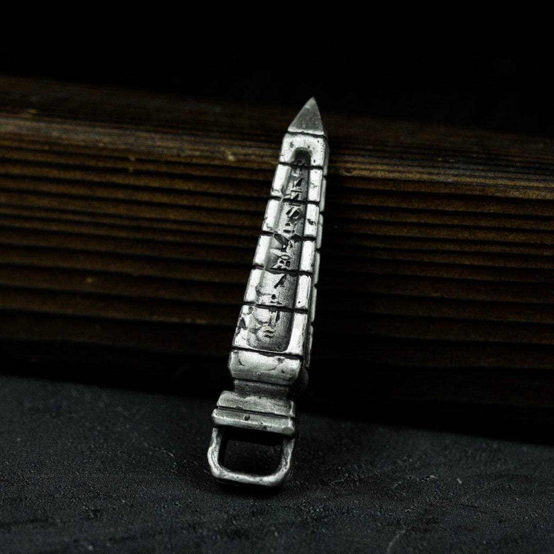Obelisk 925 Silver Pendant - Ancient Egyptian Monument Handmade Jewelry ...