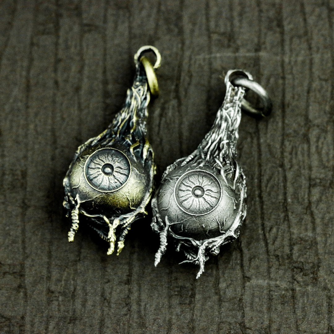 Cursed Eyeball 925 Silver Pendant: Gothic Evil Eye Necklace - Etsy