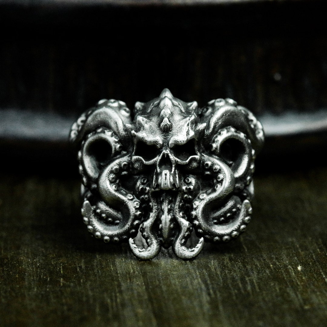 Cthulhu Octopus Silver Ring - Stunning Men's Handmade Silver Ring - Etsy