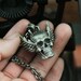 Odin Ares Skull 925 Silver Pendant: Nordic Caesar Style Wings - Etsy