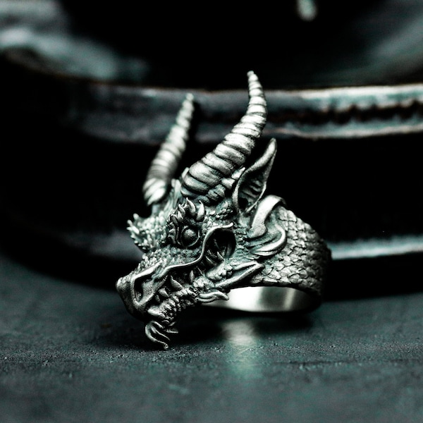 Realistic Dragon Ring - Etsy
