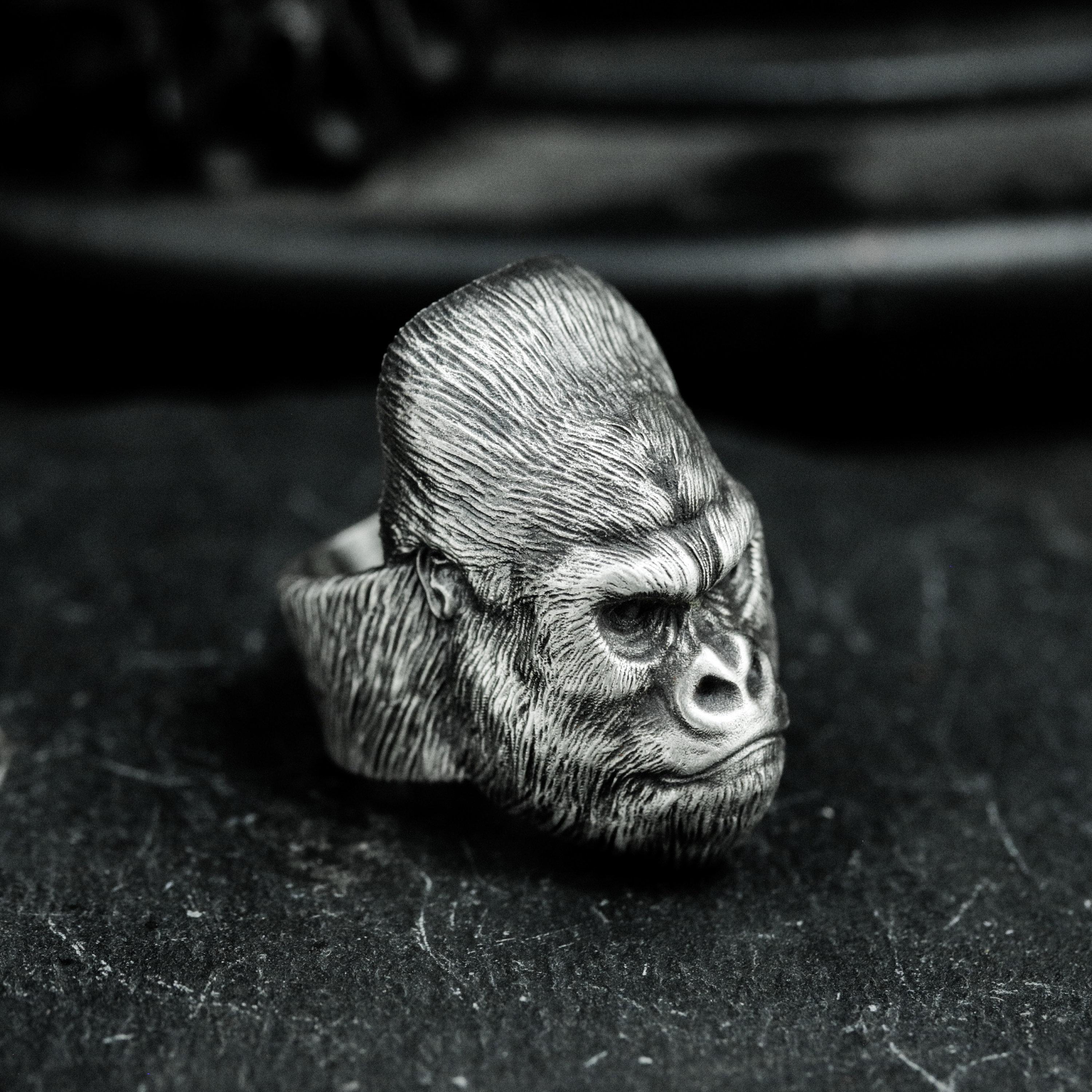 Realistic Gorilla Silver Ring - King Kong Animal Ring - Etsy