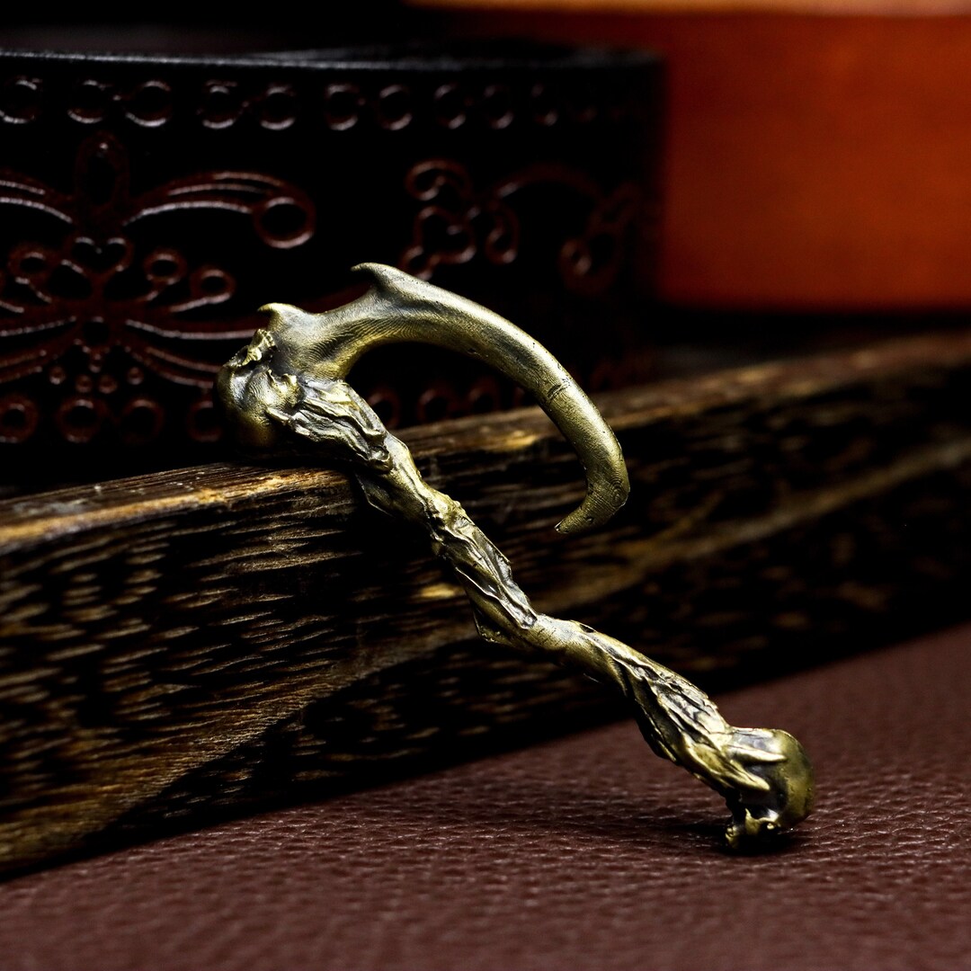 Grim Reaper's Sickle Keychain,handmade Brass Hook Buckle-craftsmen Made ...