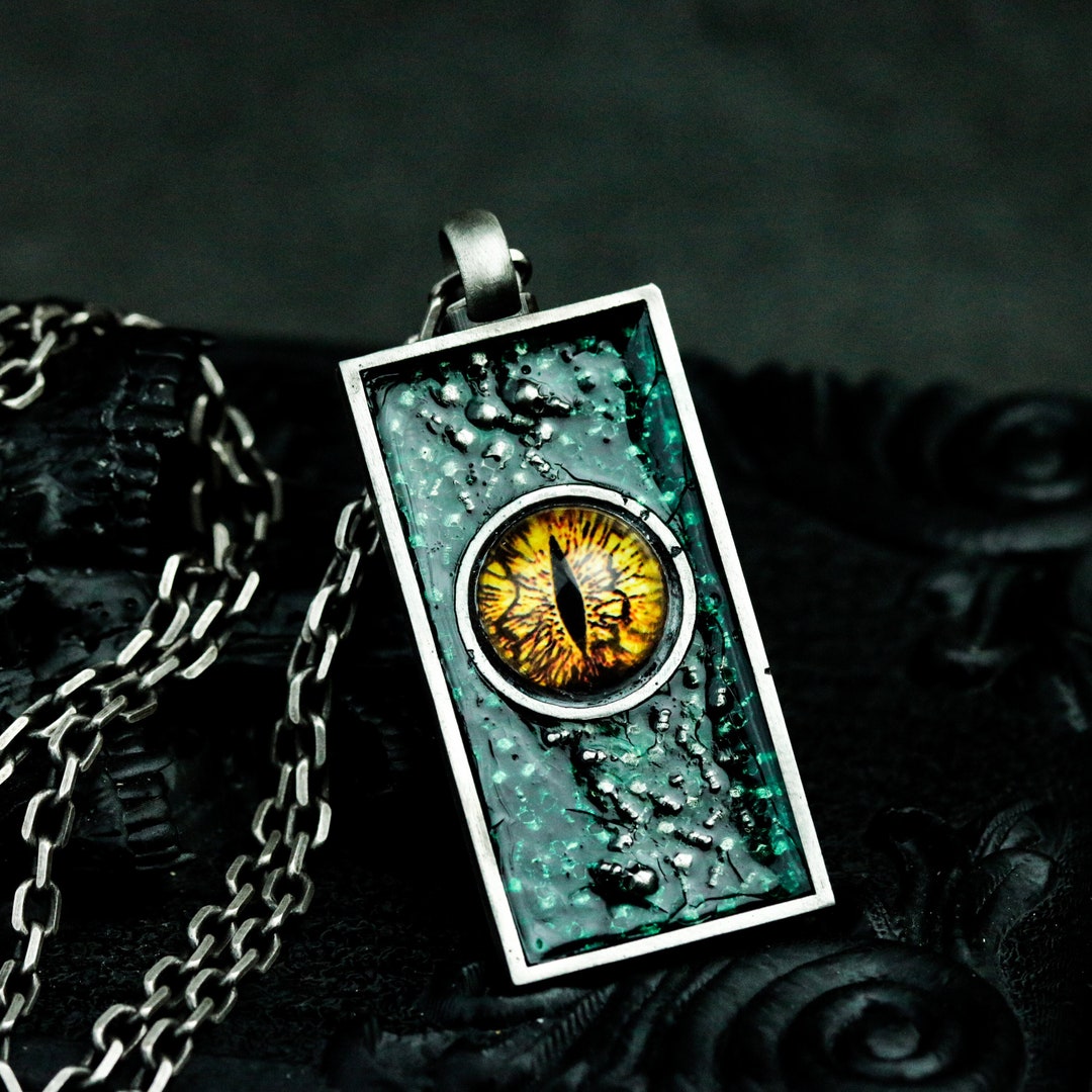 Cemetery Skull and Ghost Eye 925 Silver Pendant - Eye of the Dead ...