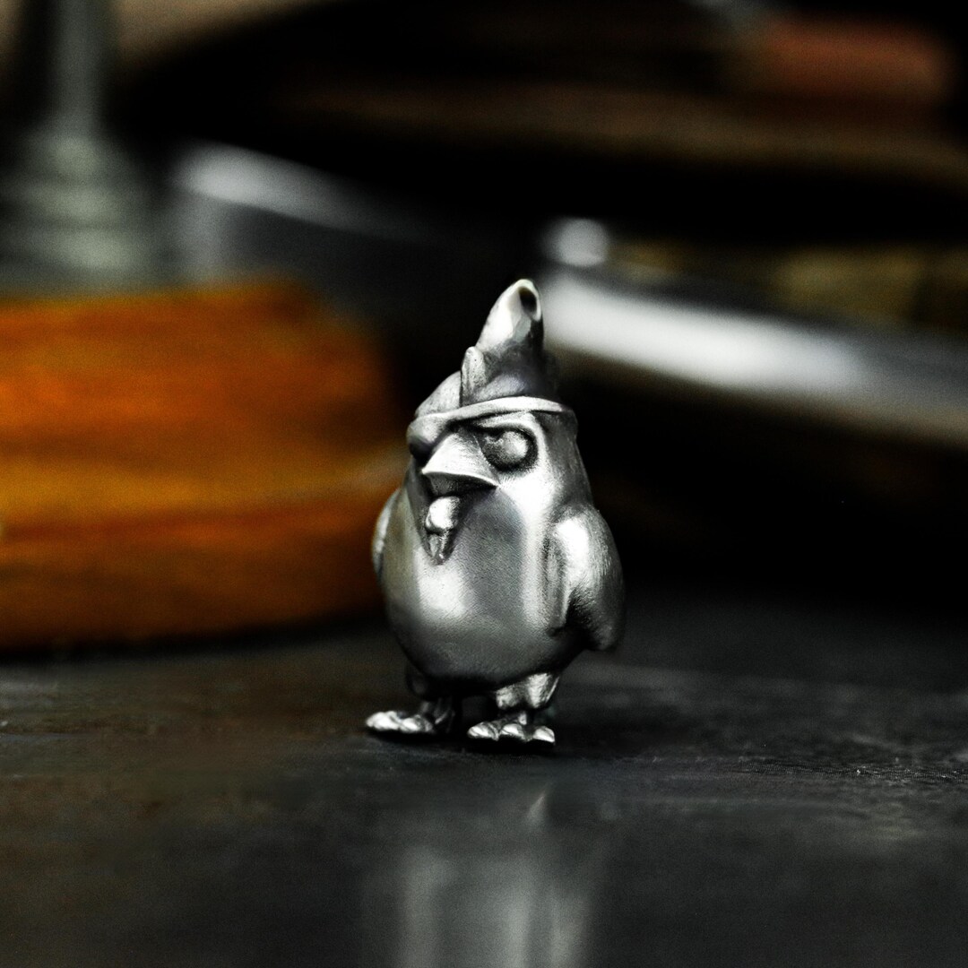 One-eyed Rooster 925 Silver Pendant: Gothic Bad Boy Chicken Necklace - Etsy